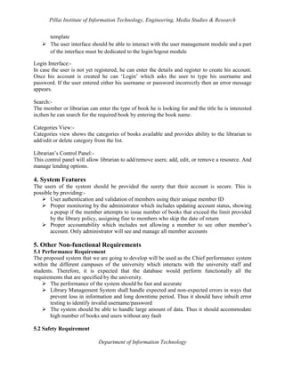 Software requirements specification of Library Management System | DOCX