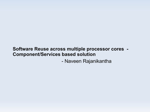 Software Reuse & Distributed Services | PPT