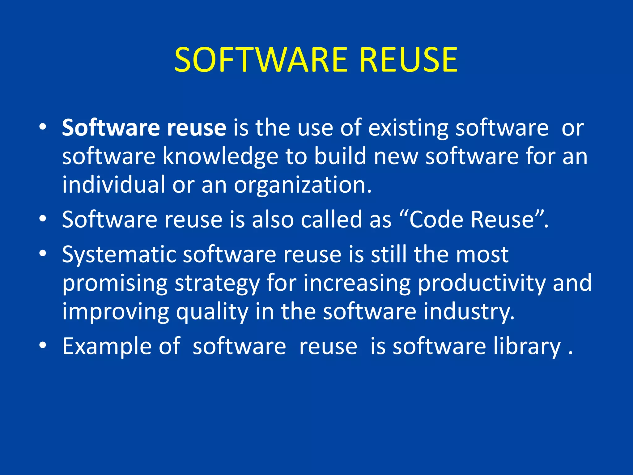 Software reuse ppt. | PPTX