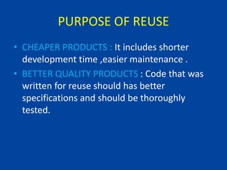 Software reuse ppt. | PPTX