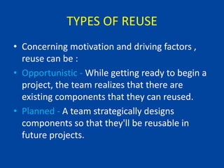 Software reuse ppt. | PPTX
