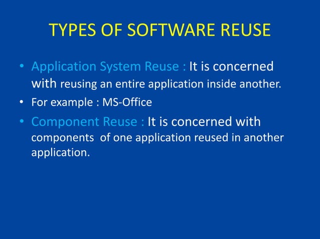 Software reuse ppt. | PPTX