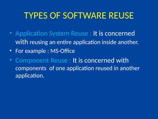 software reuse [PPT] 2.ppt seminar for btech | PPT
