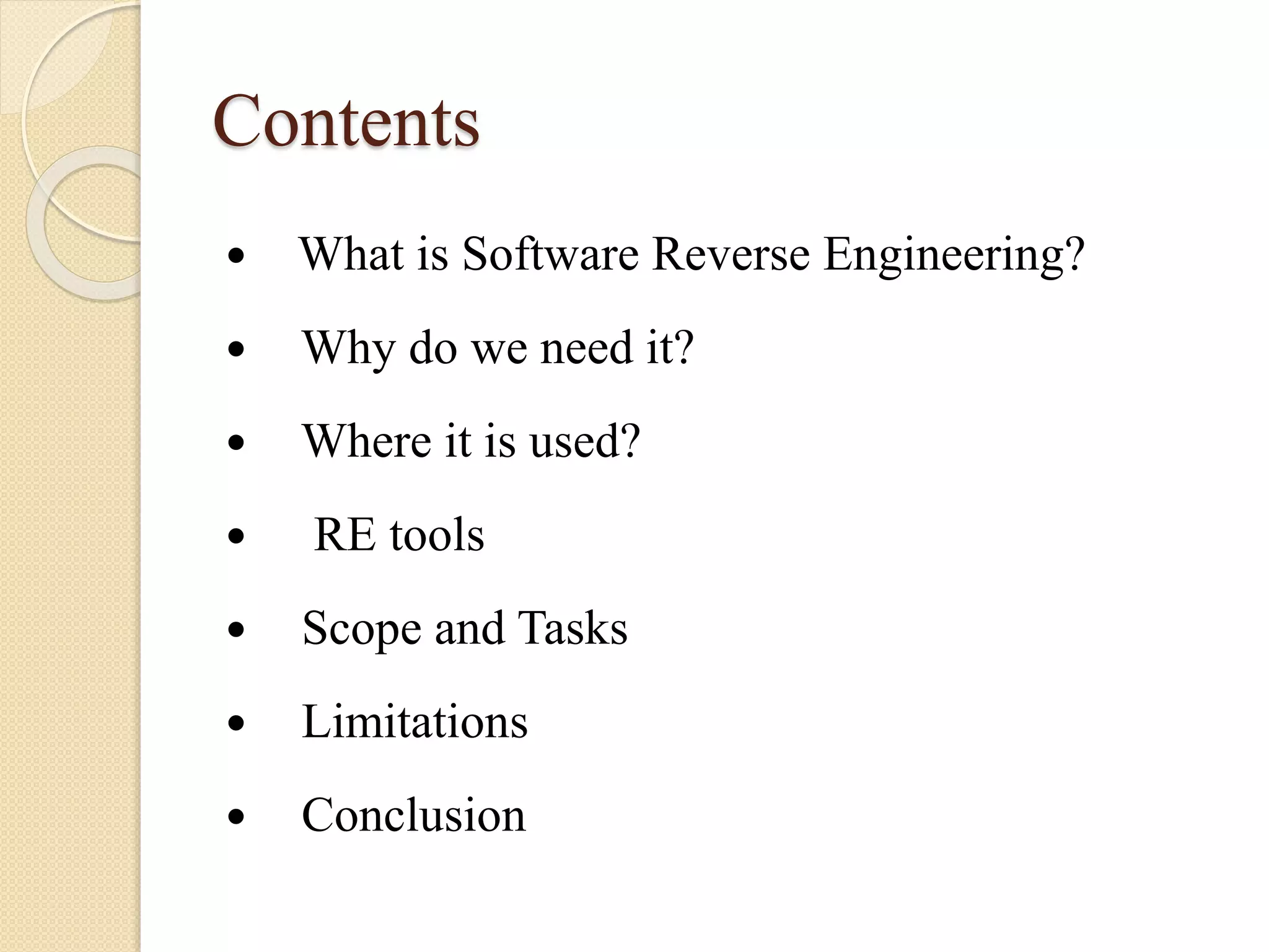Software reverse engineering | PPTX