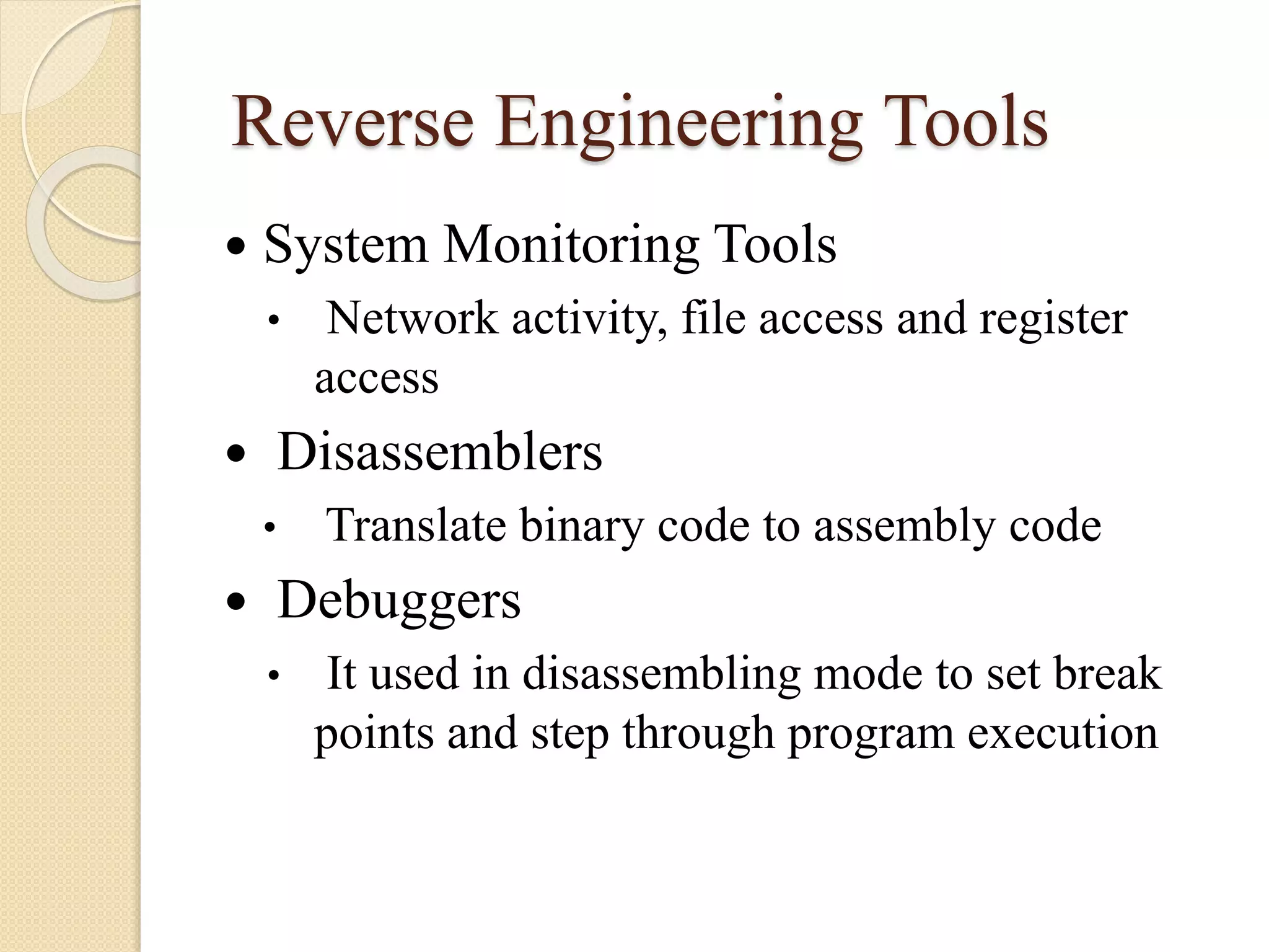 Software reverse engineering | PPTX