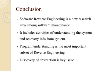 Software reverse engineering | PPTX