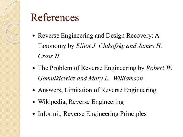Software reverse engineering | PPTX