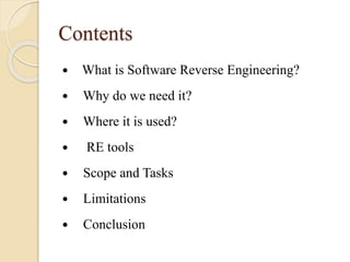 Software reverse engineering | PPTX