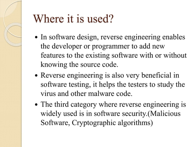 Software reverse engineering | PPTX