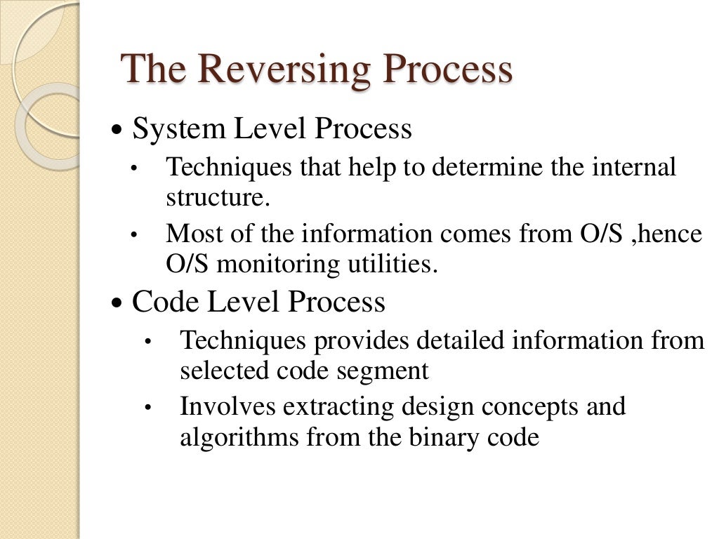 Software Reverse Engineering