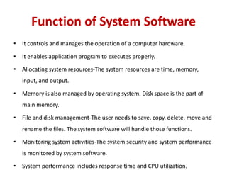 Tpes of Softwares | PPT