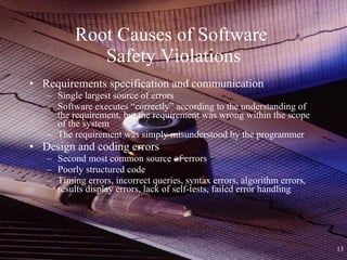 Concepts in Software Safety | PPT