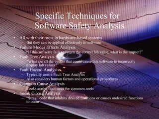 Concepts in Software Safety | PPT