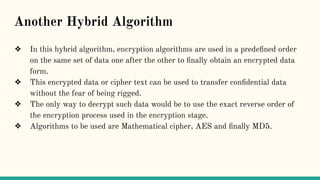 Enhanced Hybrid Encryption Algorithm | PPT