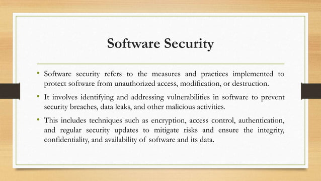 Presentation topic Software Security.pptx | Internet | Computing