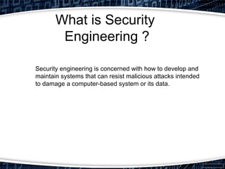 Software security engineering | PPT