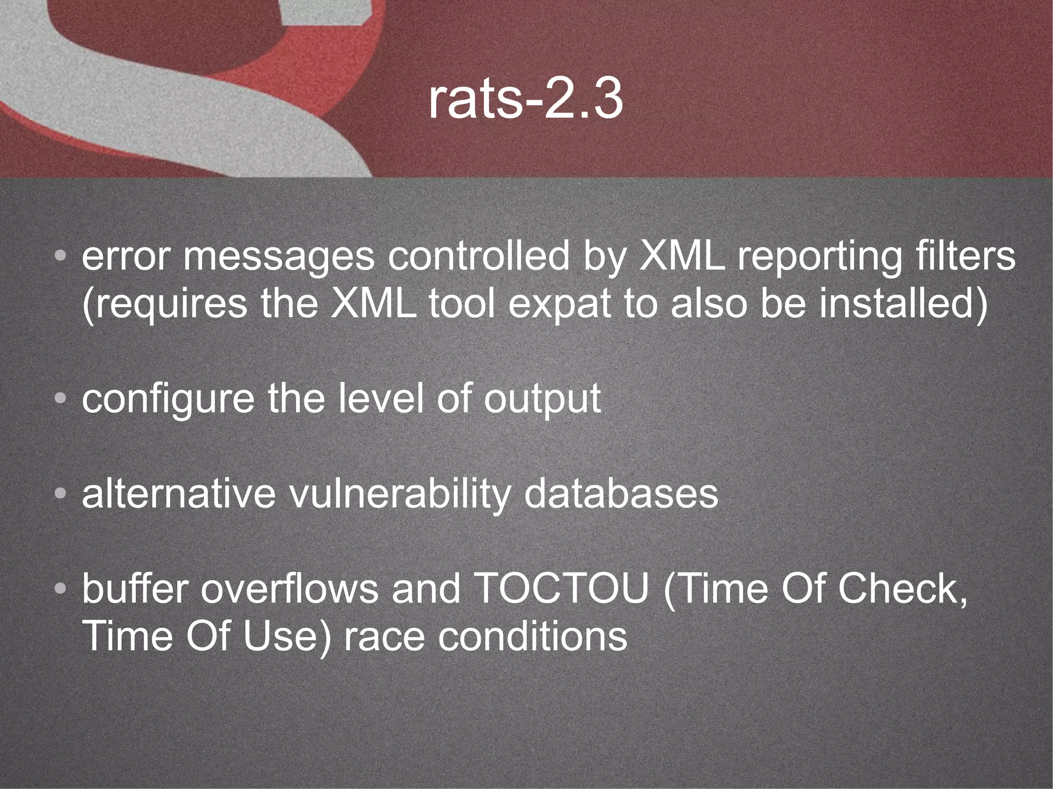 Software Security Static Analysis Tools Pdf