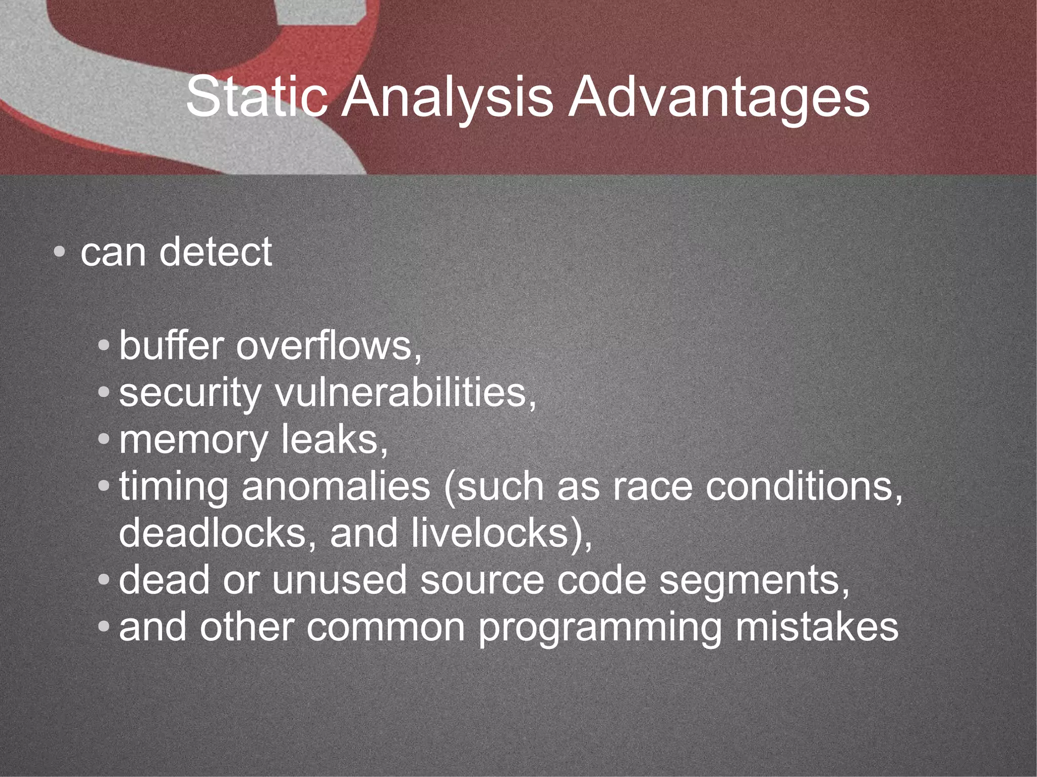 Software Security - Static Analysis Tools | PDF