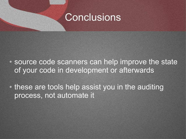 Software Security - Static Analysis Tools | PDF