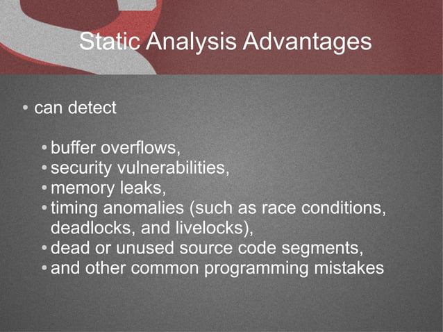 Software Security - Static Analysis Tools | PDF