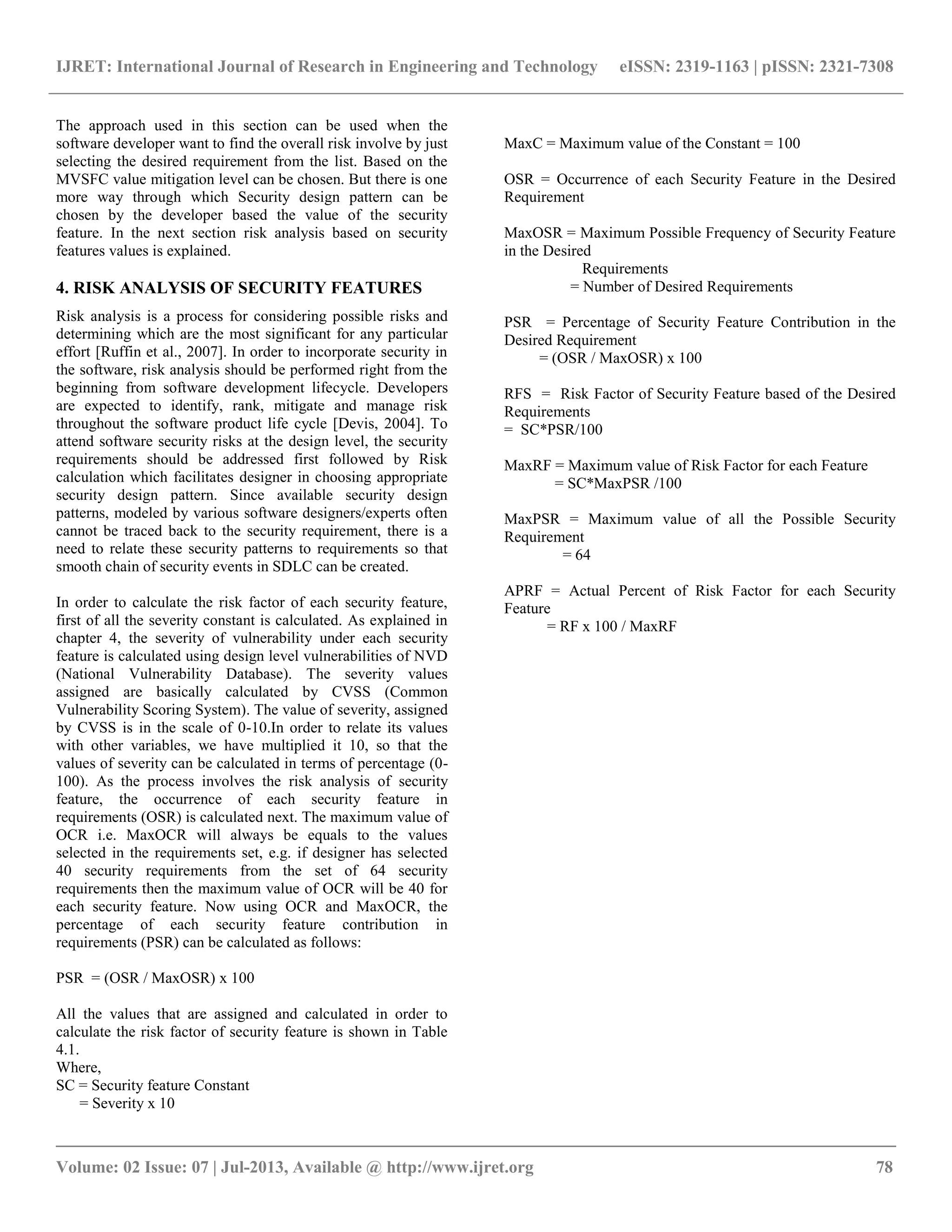 Software Security Risk Mitigation Using Object Oriented Design Patterns Pdf