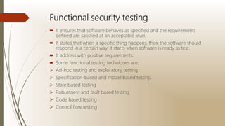 Software security testing | PPTX