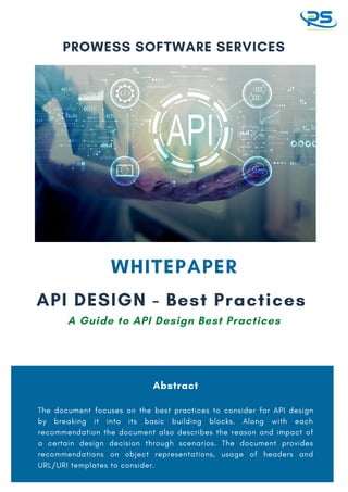 Whitepaper - A Guide to API Design Best Practices | PDF