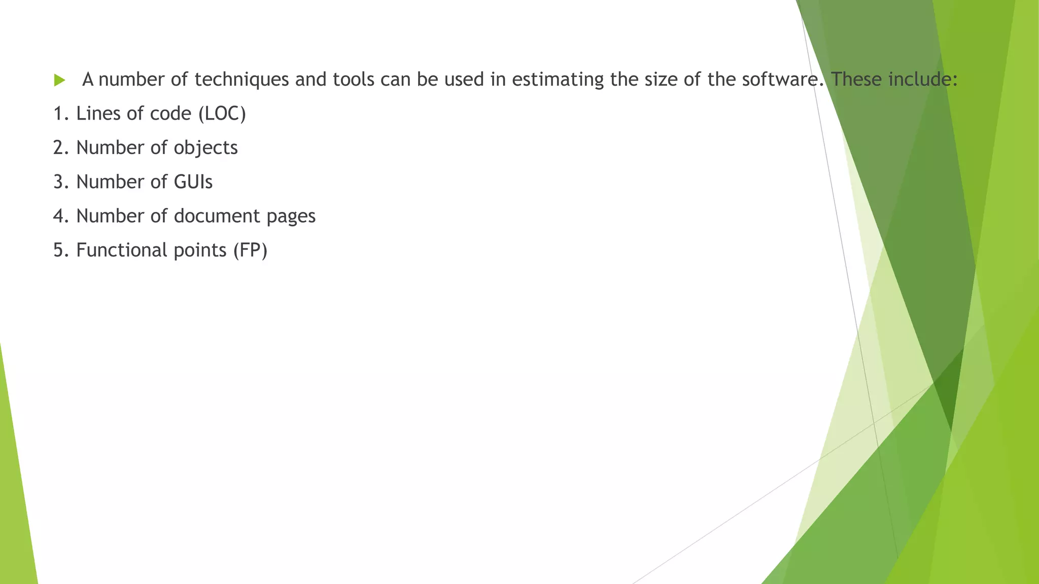 Software size estimation | PPTX