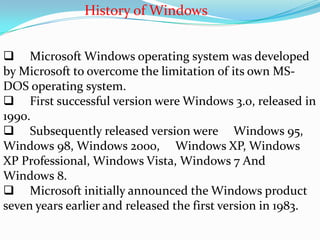 Windows Operating System | PPTX