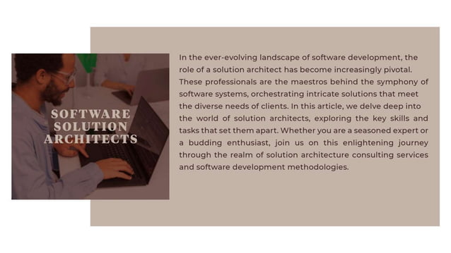 Software Solution Architects: The Ultimate Skillset | PPTX