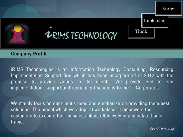 Software solution i rims technologies | PPT