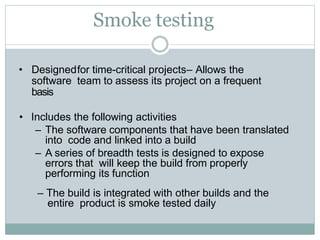 Software testing strategies And its types | PPTX