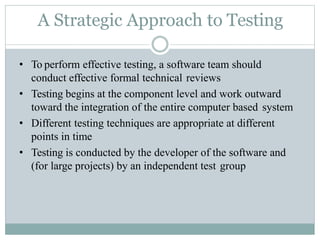 Software testing strategies And its types | PPTX