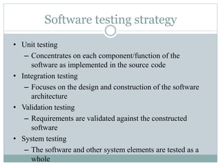 Software testing strategies And its types | PPTX