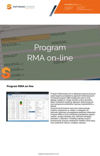 Softwarestudio softwarehouse RMA | PDF