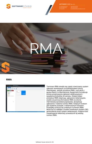 Softwarestudio softwarehouse RMA | PDF