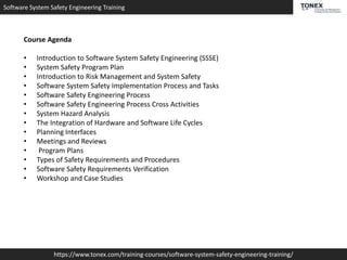 Software system safety engineering training - Tonex Training | PPTX