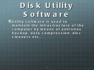 Software (system utilities) | PPT