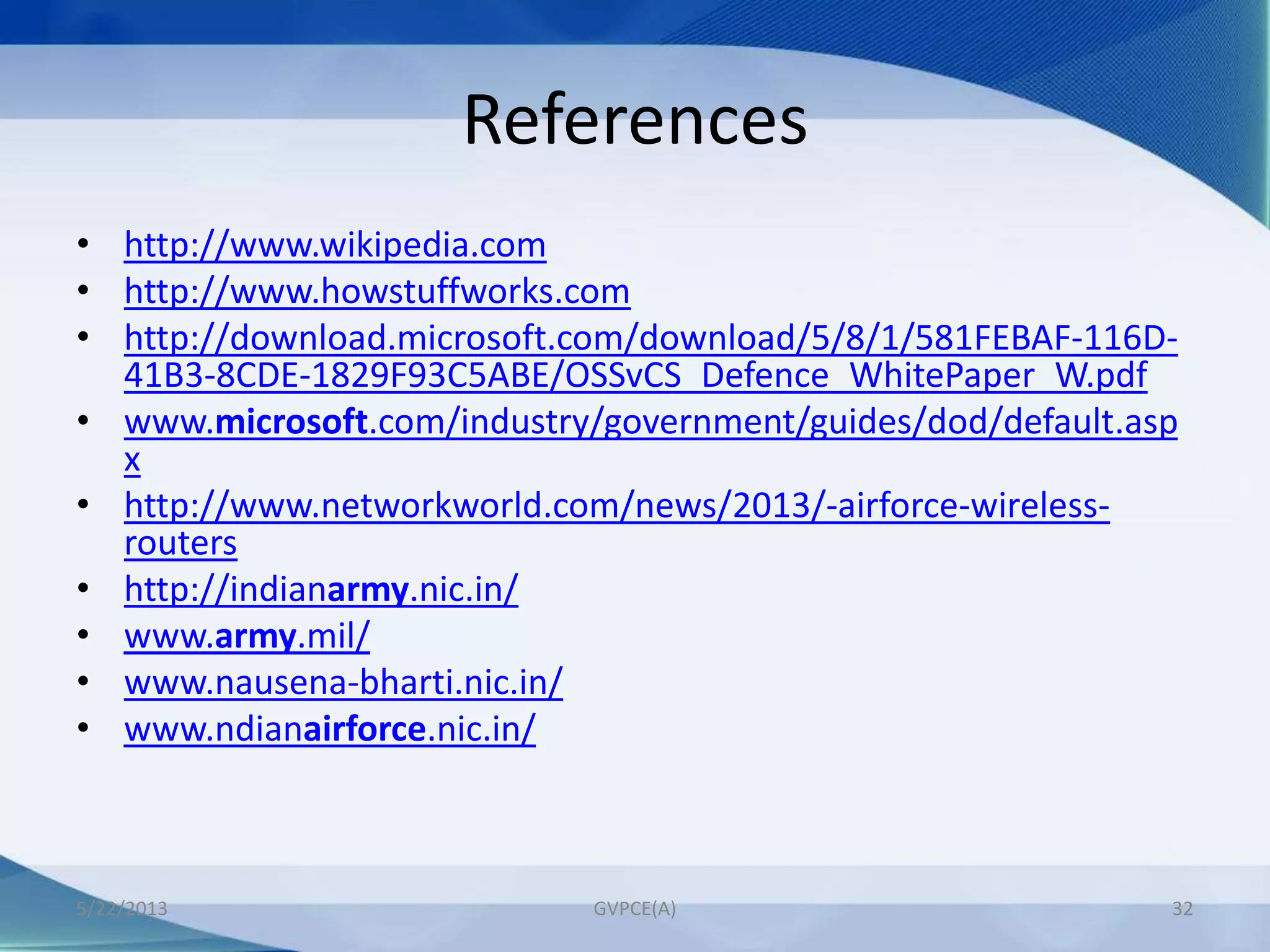 Software technologies in defence ppt | PPTX