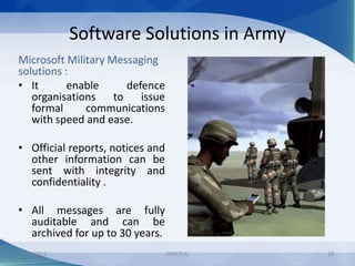Software technologies in defence ppt | PPTX