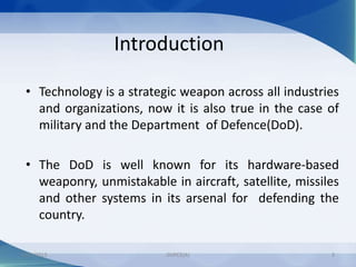 Software technologies in defence ppt | PPTX