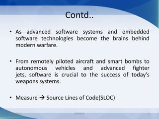Software technologies in defence ppt | PPTX