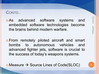 Software technology in army defence | PPTX