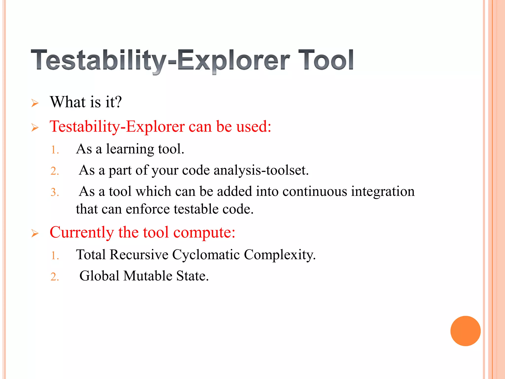Software testability slide share | PPTX