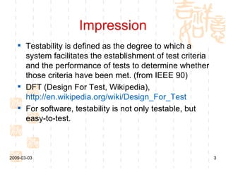 Software Testability | PPT