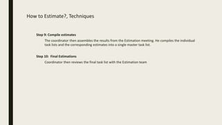 Software Test Estimation | PPTX