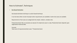 Software Test Estimation | PPTX