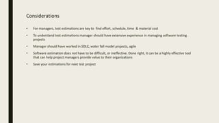 Software Test Estimation | PPTX