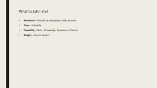 Software Test Estimation | PPTX