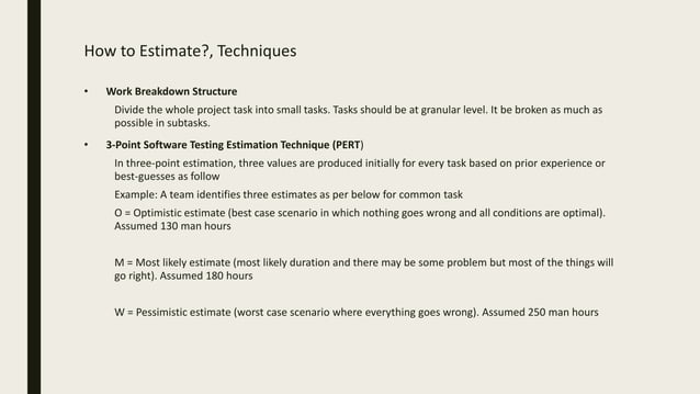 Software Test Estimation Pptx Web Development Internet